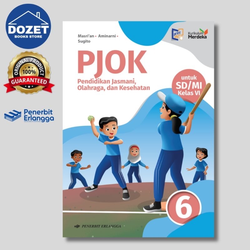 Jual Buku PJOK Kelas 6 SD/MI Kurikulum Merdeka Penerbit ERLANGGA | Shopee Indonesia