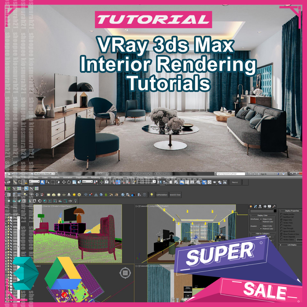 Jual VRay 3ds max Interior Rendering Tutorials - 3DS Max Tutorial | Shopee Indonesia