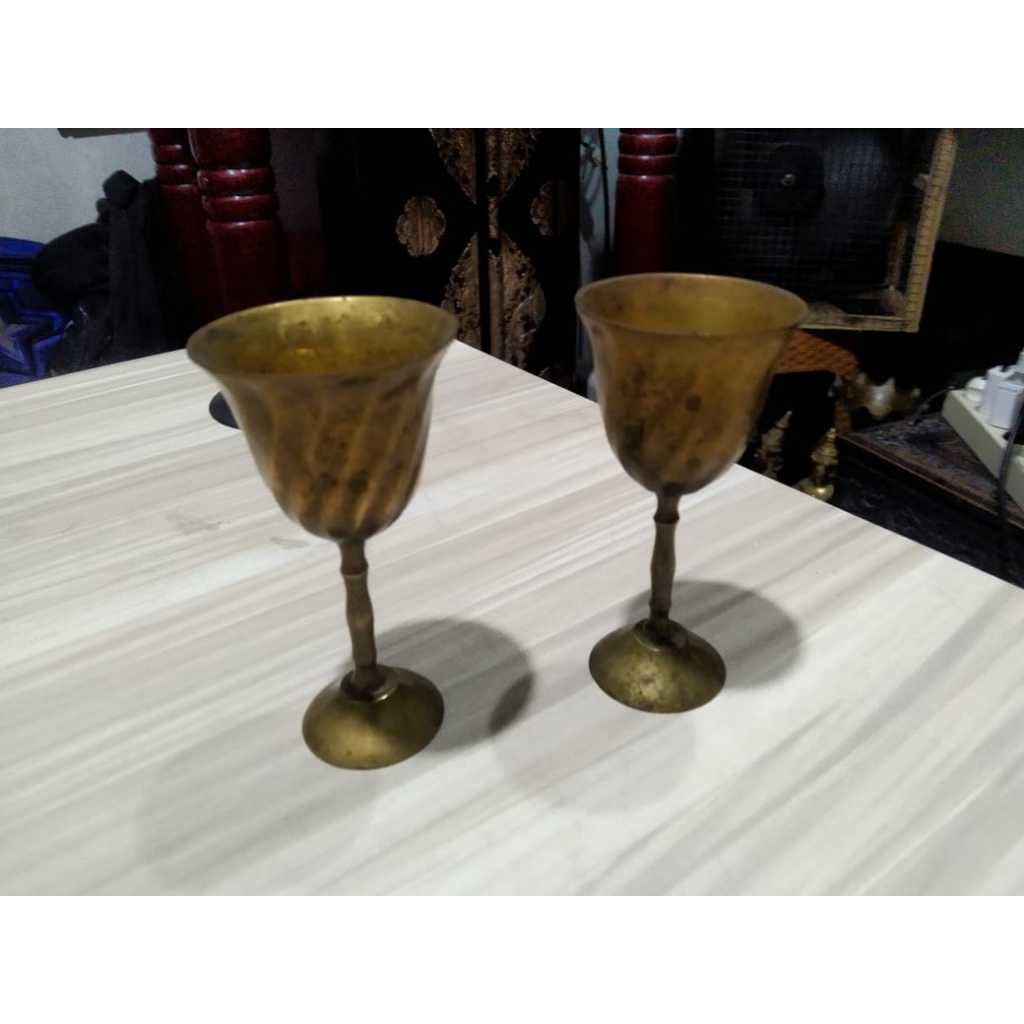 Jual Gelas Kecil Kuningan Kuno Jadul Antik | Shopee Indonesia
