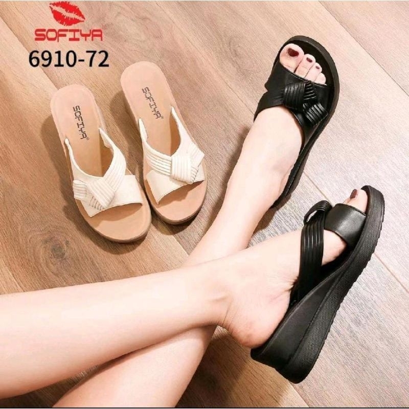 Jual SENDAL WEDGES WANITA SOFIYA TERBARU 6910-72 BISA COD | Shopee ...
