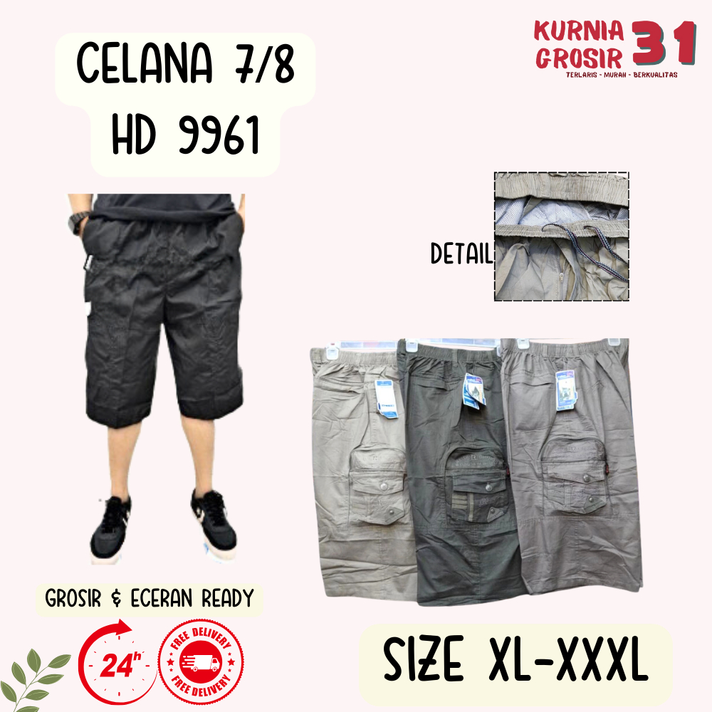 Jual Celana Kolor 7/8 Pria 9961 Import POLOS MURAH / Pakaian Cowok ...