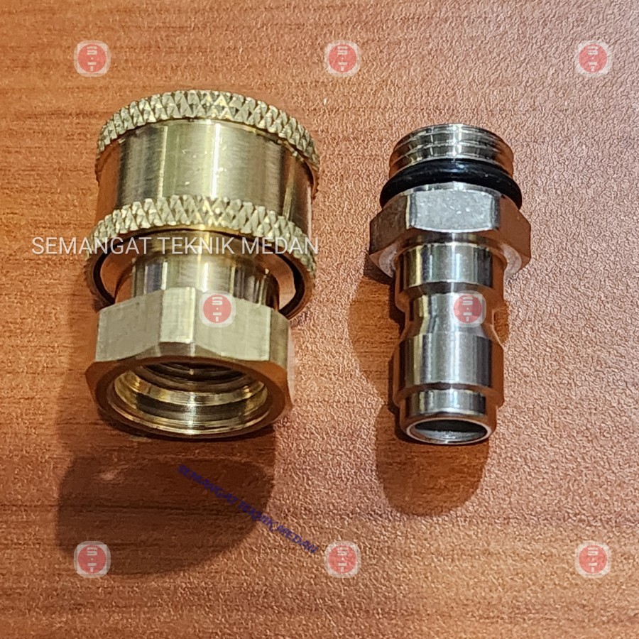 Jual ADAPTOR ADAPTER COUPLER QUICK RELEASE 1/4" M14 1,5 GUN JET CLEANER SET | Shopee Indonesia
