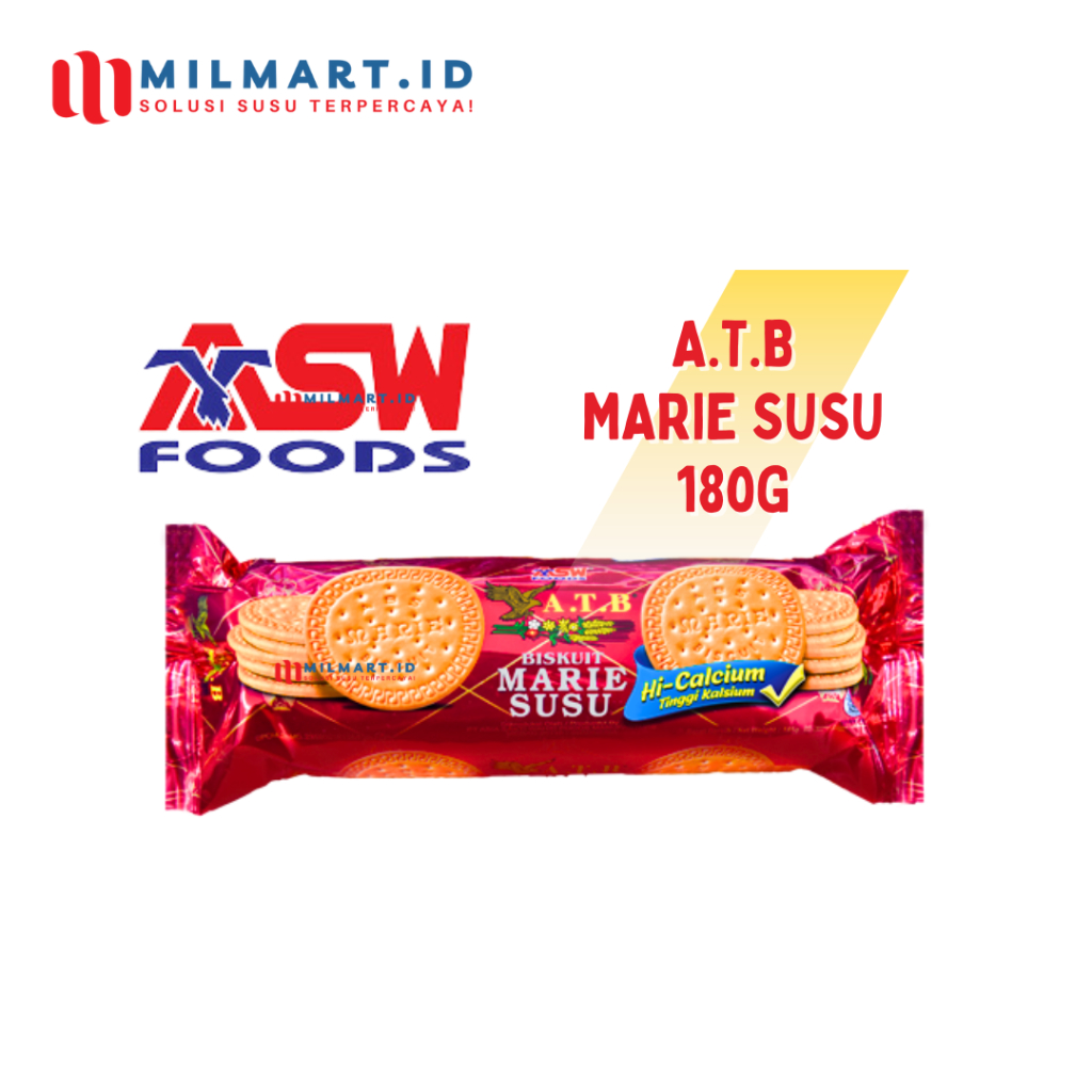Jual ASW FOODS ATB MARIE SUSU ROLL 180 G BISKUIT CAMILAN ROTI KERING ...