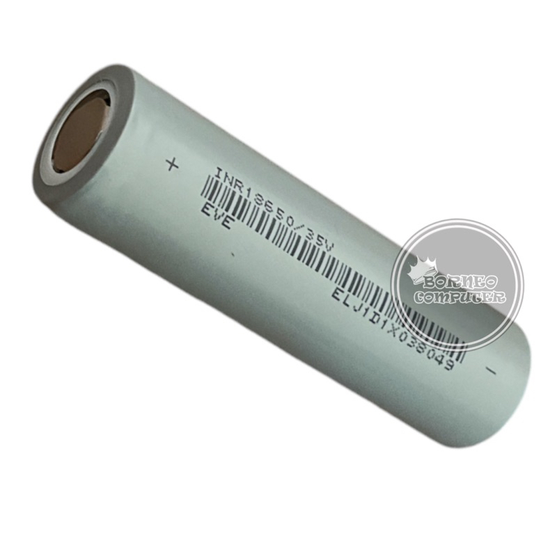 Jual BATTERY CELL 18650 EVE 3.7V 3400MAH 35V BARU ORIGINAL | Shopee ...
