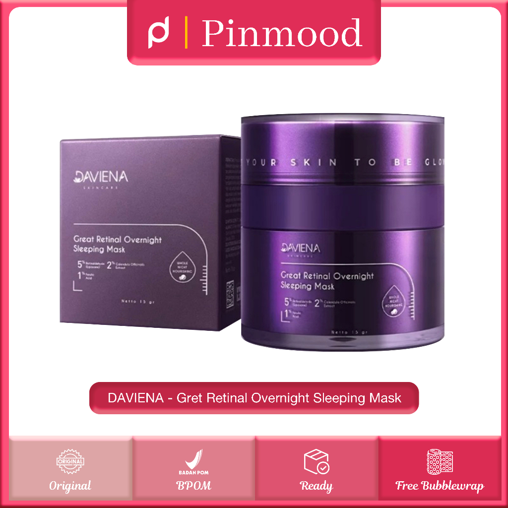 Jual DAVIENA - GREAT RETINAL OVERNIGHT SLEEPING MASK ( 15 g ) - Masker ...
