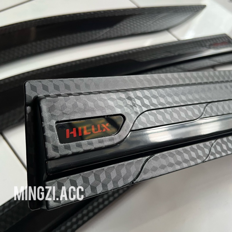 Jual TOYOTA HILUX 2016 2018 2020 2022 2024 TALANG AIR SIDE WINDOW VISOR INJECTION HITAM BLACK ...