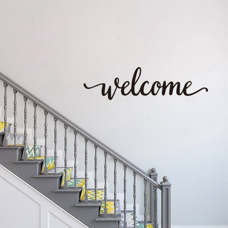 Jual Joyful Sticker Dinding Welcome / Wall Stiker Welcome Warna Hitam ...