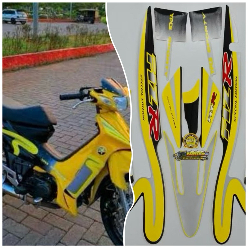 Jual Stiker Striping Lis Les Motor Yamaha F1ZR Fizr Caltex Kuning ...