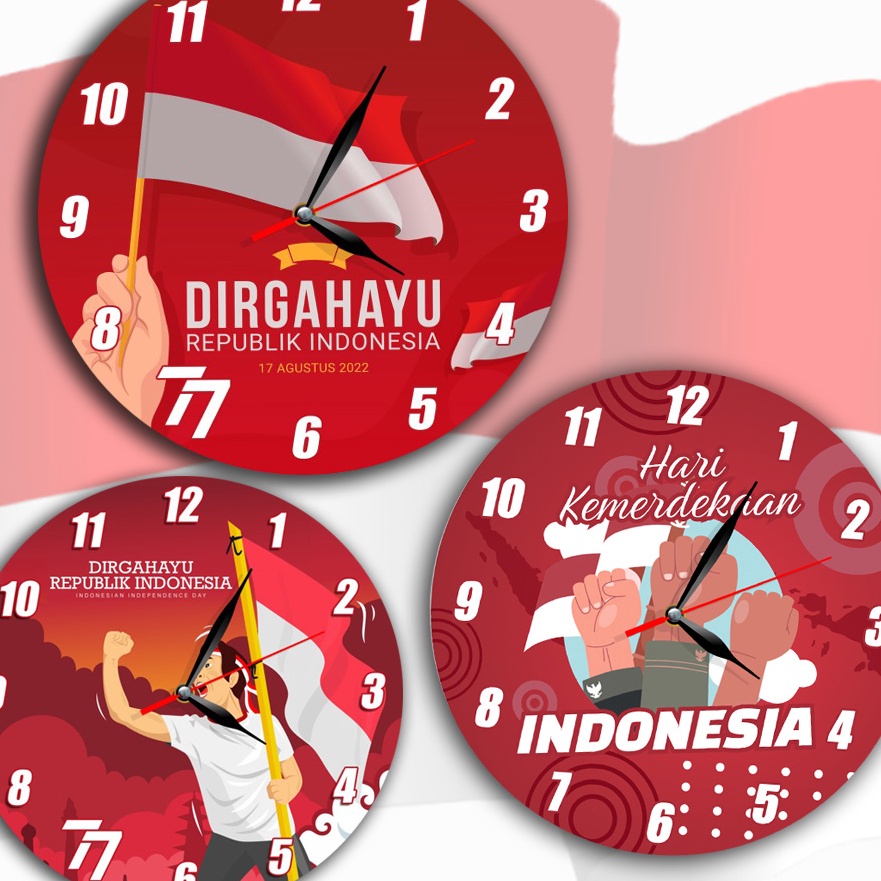 Jual Ekstra jam dekorasi kemerdekaan Dirgahayu RI 17 agustus Sticker ...