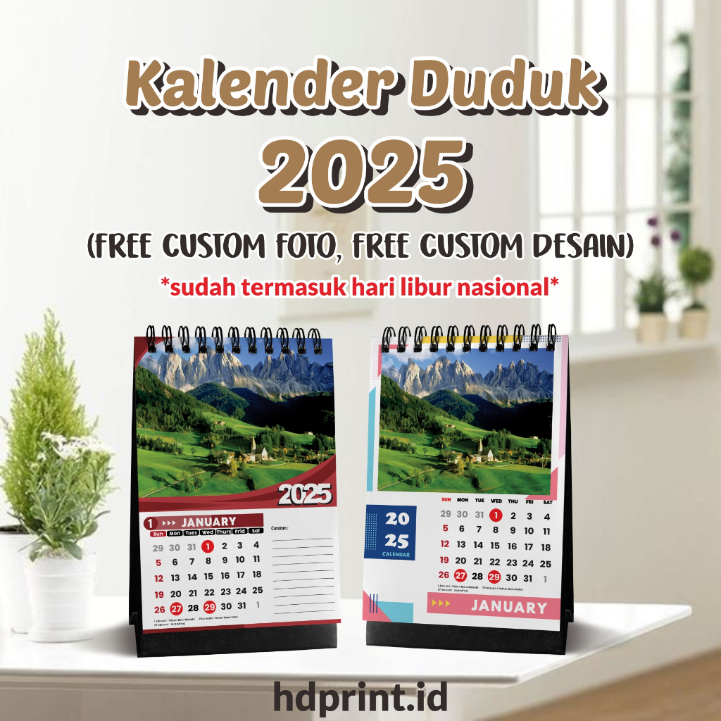 Jual KALENDER DUDUK 2025 | KALENDER MEJA 2025 | KALENDER MEJA CUSTOM ...