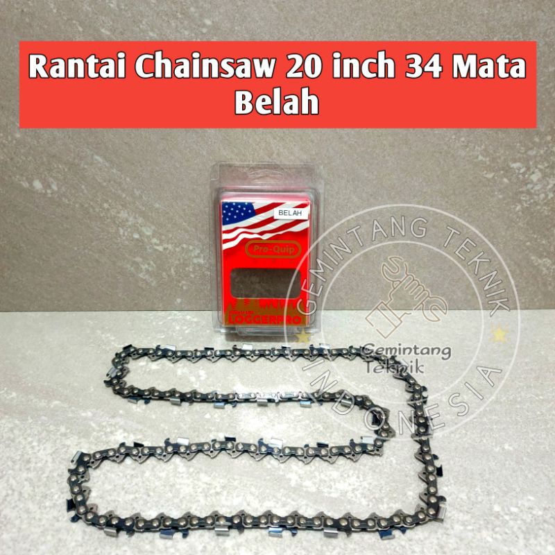 Jual Rantai Senso 20 Inch 34 Mata Belah Merk PRO-QUIP / Rantai Chainsaw ...