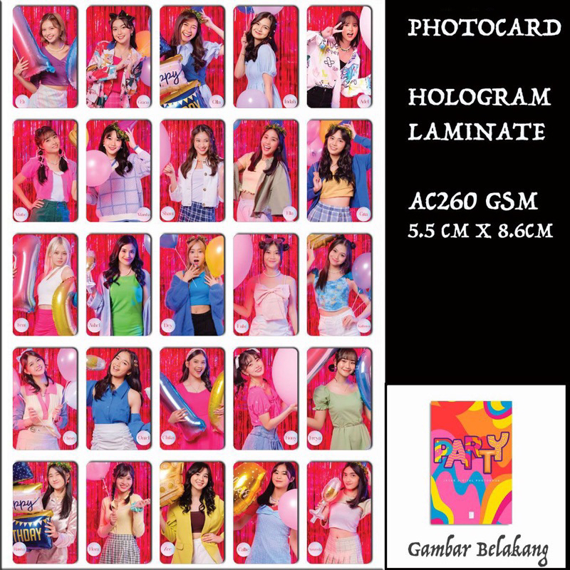 Jual [Isi 55] Photocard JKT48 Hologram Theater 55 Pcs Laminasi Glossy hologram Gambar 2 sisi pc ...