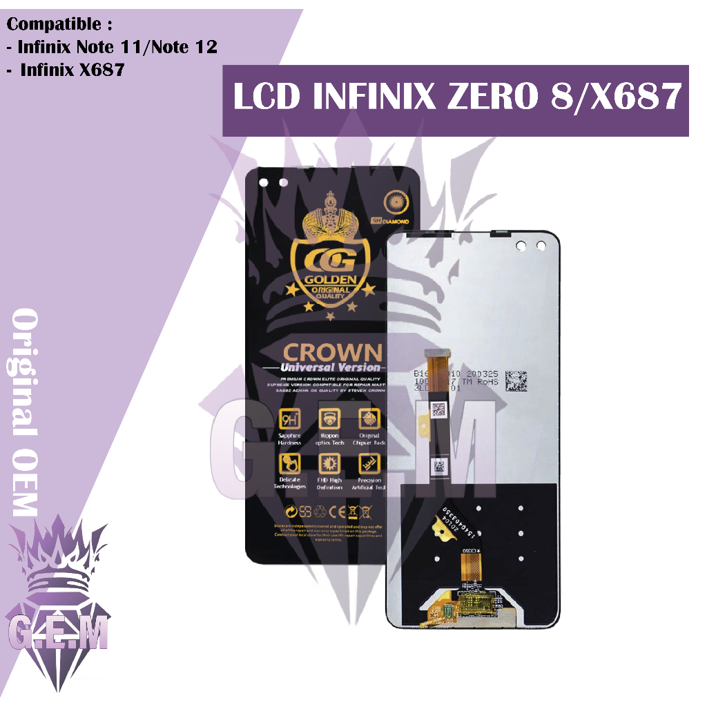 Jual LCD TOUCHSCREEN INFINIX ZERO 8 / X687 FULLSET COMPLETE ORIGINAL ...