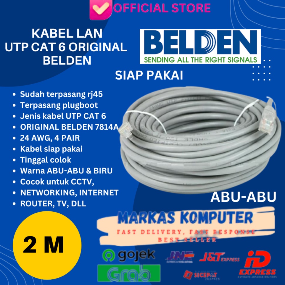 Jual KESEMPATAN TERBATAS Kabel LAN UTP Belden Cat 6 2M Cat6 Belden ... Jual KESEMPATAN TERBATAS Kabel LAN UTP Belden Cat 6 2M Cat6 Belden ...