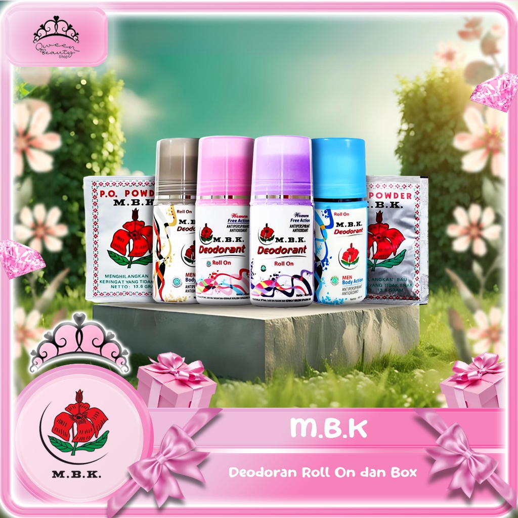Jual MBK Deodoran Roll On dan Box / Bedak Tawas / Penghilang Bau Badan / PO Powder MBK | Shopee ...