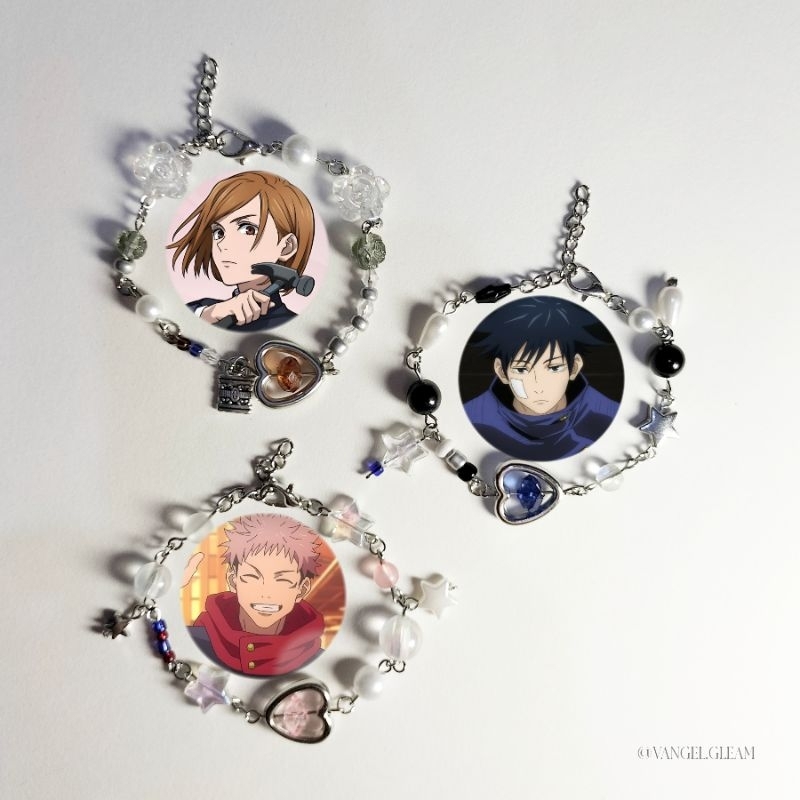 Jual JJK Bracelet Beads (Gojo Nanami Utahime Nobara Megumi Yuji Yuta ...