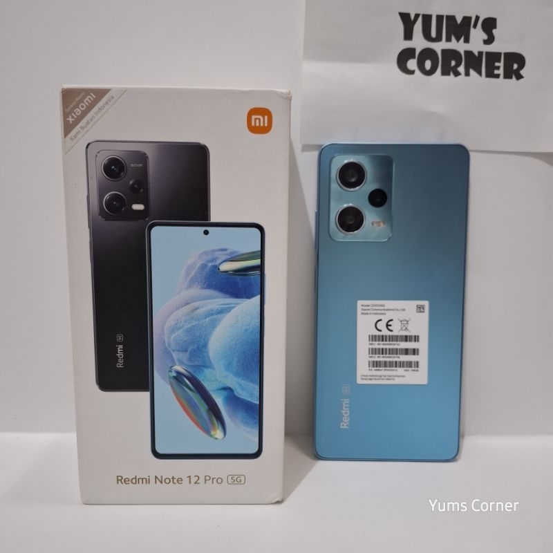 Jual Handphone Redmi Note 12 Pro 5G 8/256 Second Fullset | Shopee Indonesia