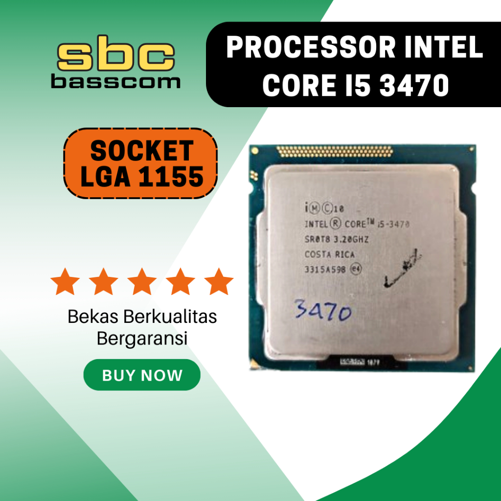 Jual PROCESSOR CORE i5 3470 | SONJU BASS KOMPUTER | Shopee Indonesia