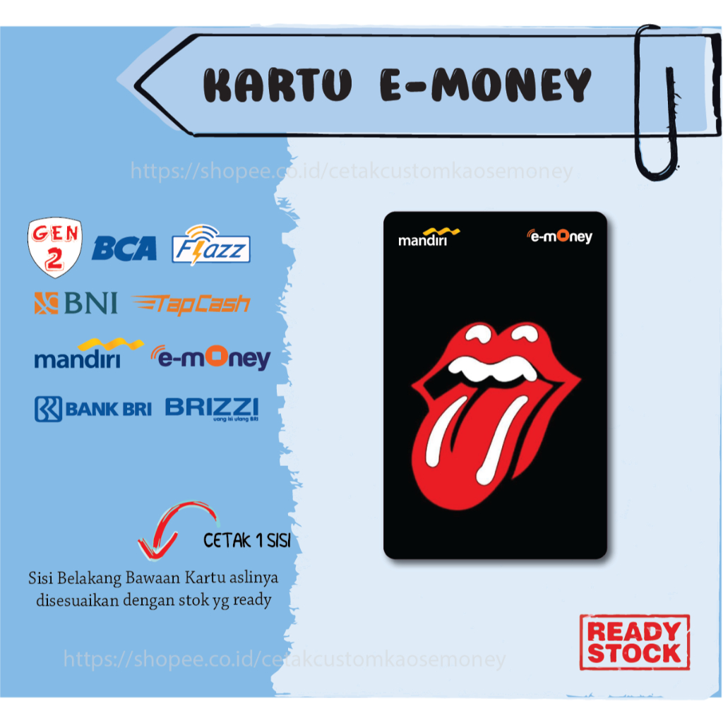 Jual KARTU E MONEY E TOLL GAMBAR KUMPULAN BLACK BIBIR EMONEY E MONEY ...