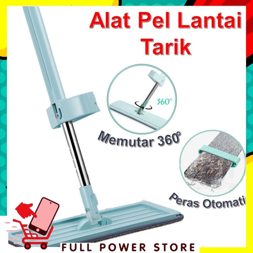 Jual FPS Alat Pel Lantai Tarik Ultra Mop Cleanze Pembersih Lantai Flat Mop Magic Putar 360 ...