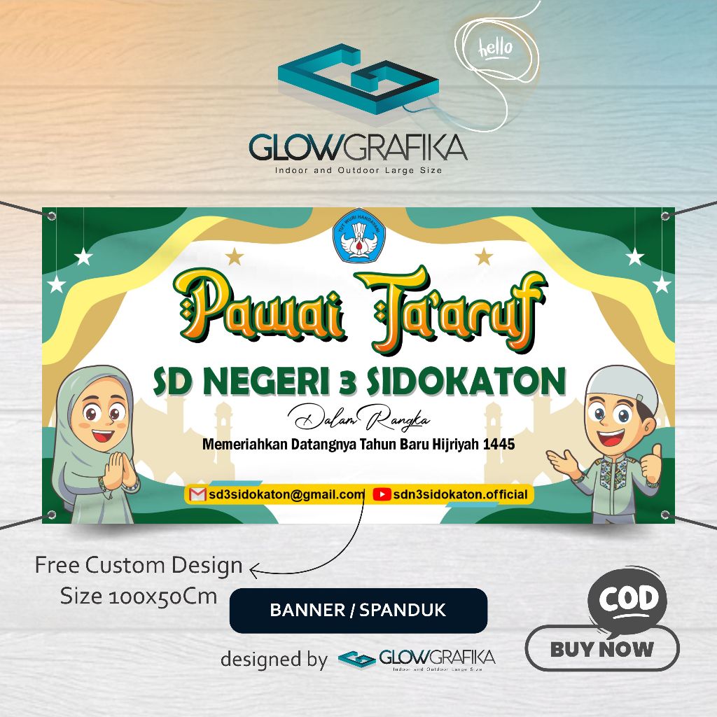Jual Cetak Spanduk Banner Pawai Taaruf Custon Nama | Shopee Indonesia