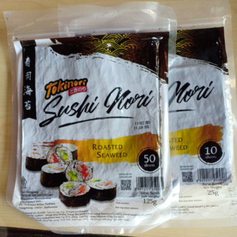 Jual Tokinori Sushi Nori Halal isi 10 & 50 lembar | Shopee Indonesia
