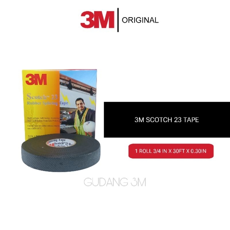Jual 3M ISOLASI ELECTRICAL / SCOTH 23 TAPE / ISOLASI LISTRIK 3/4 in x ...