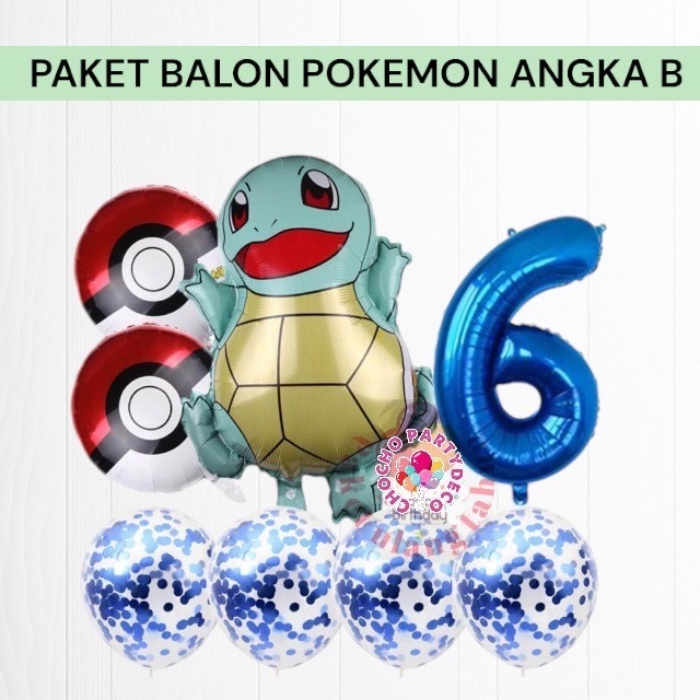 Jual Paket Balon POKEMON Angka B / Dekorasi Ulang Tahun Pokemon Pikachu ...