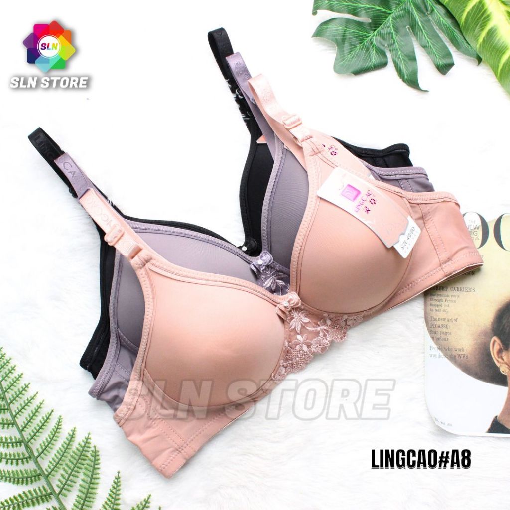 Jual SLN - BRA PUSH UP TANPA KAWAT LINGCAO A8 / BH PEREMPUAN KAIT 2 CUP A | Shopee Indonesia