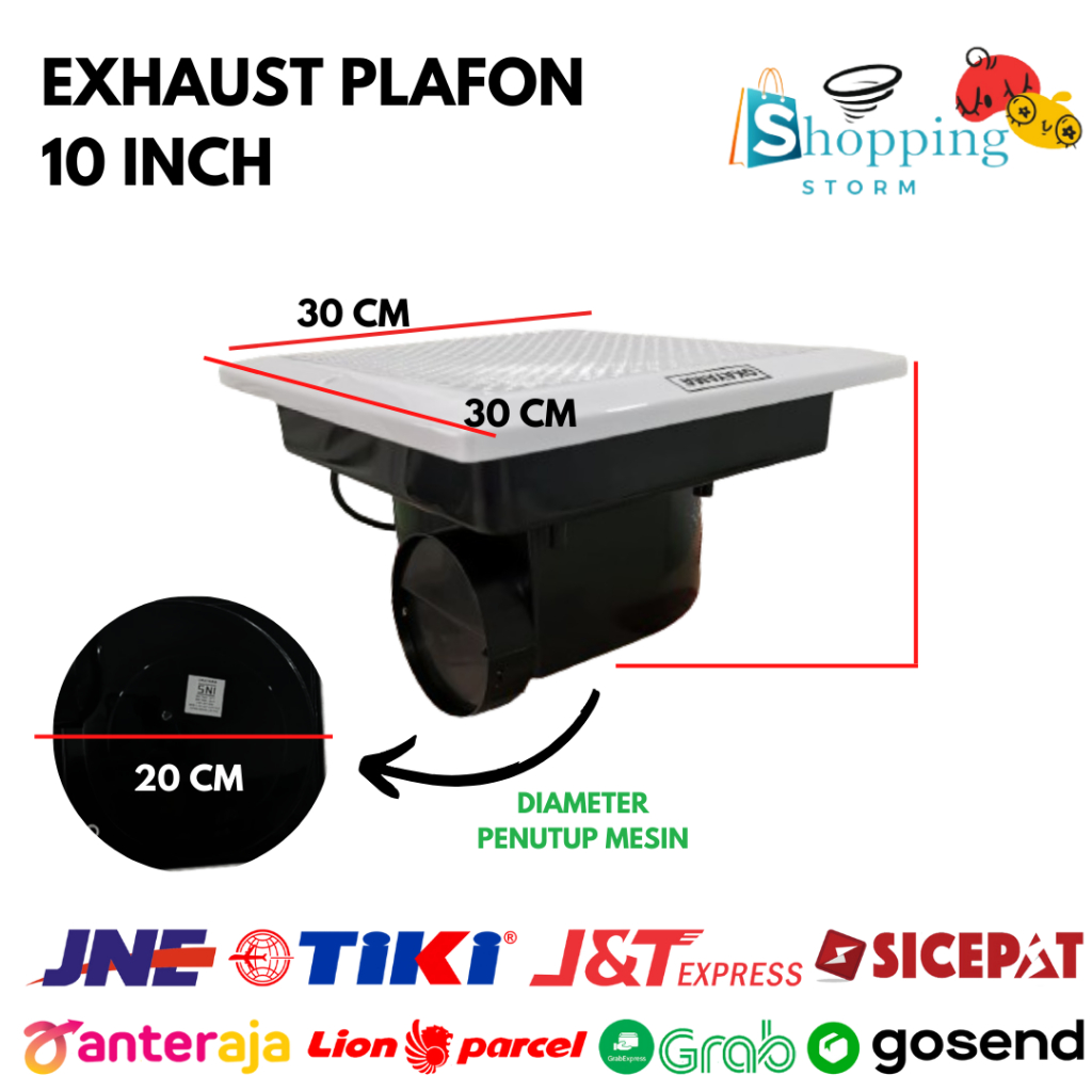 Jual Exhaust Fan Plafon 10 Inchi Kipas Plafon 10 Inch Kipas Blower ...