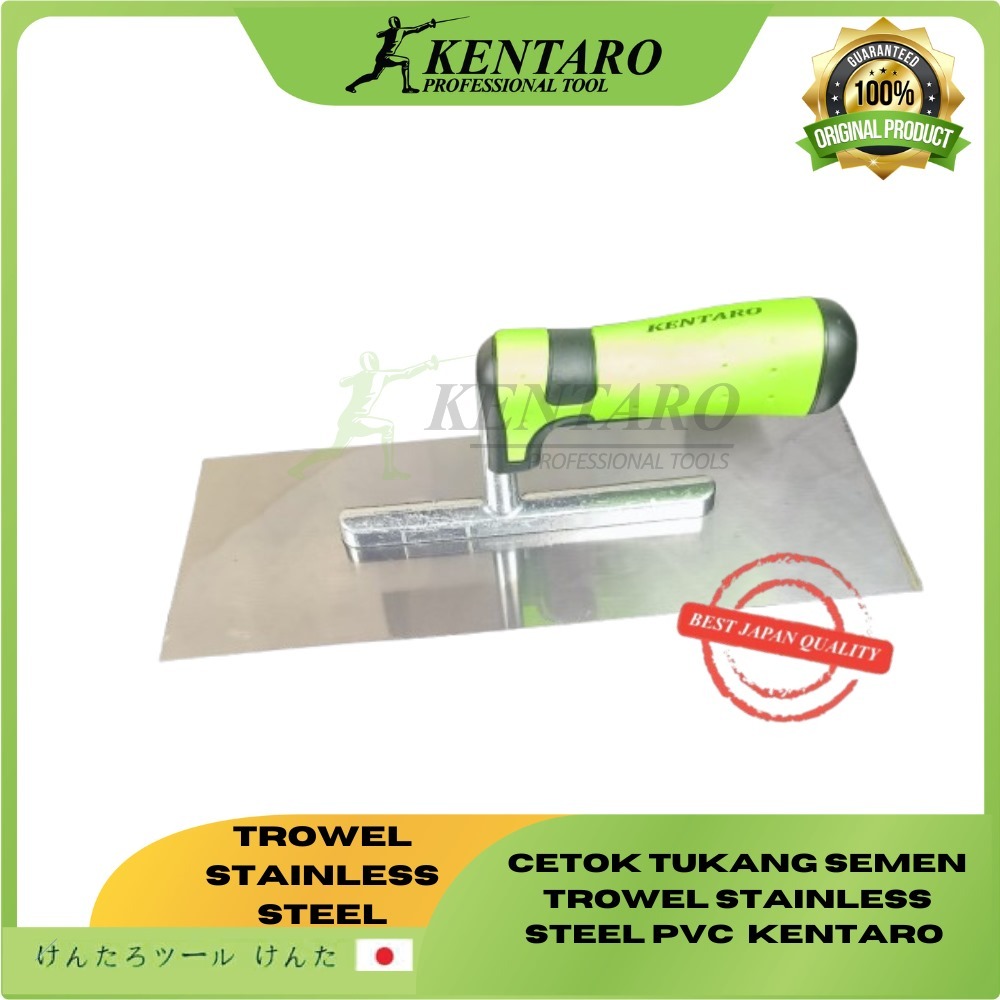 Jual CETOK TUKANG SEMEN TROWEL STAINLESS STEEL PVC KENTARO JAPAN ...