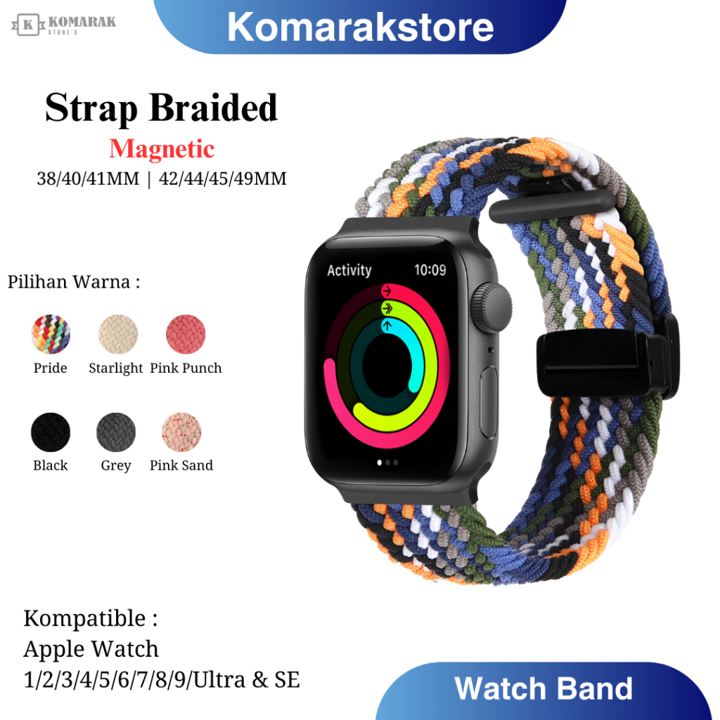 Jual CUCI GUDANG Tali Strap Apple Watch Braided Magnetic 38/40/41MM 42 ...