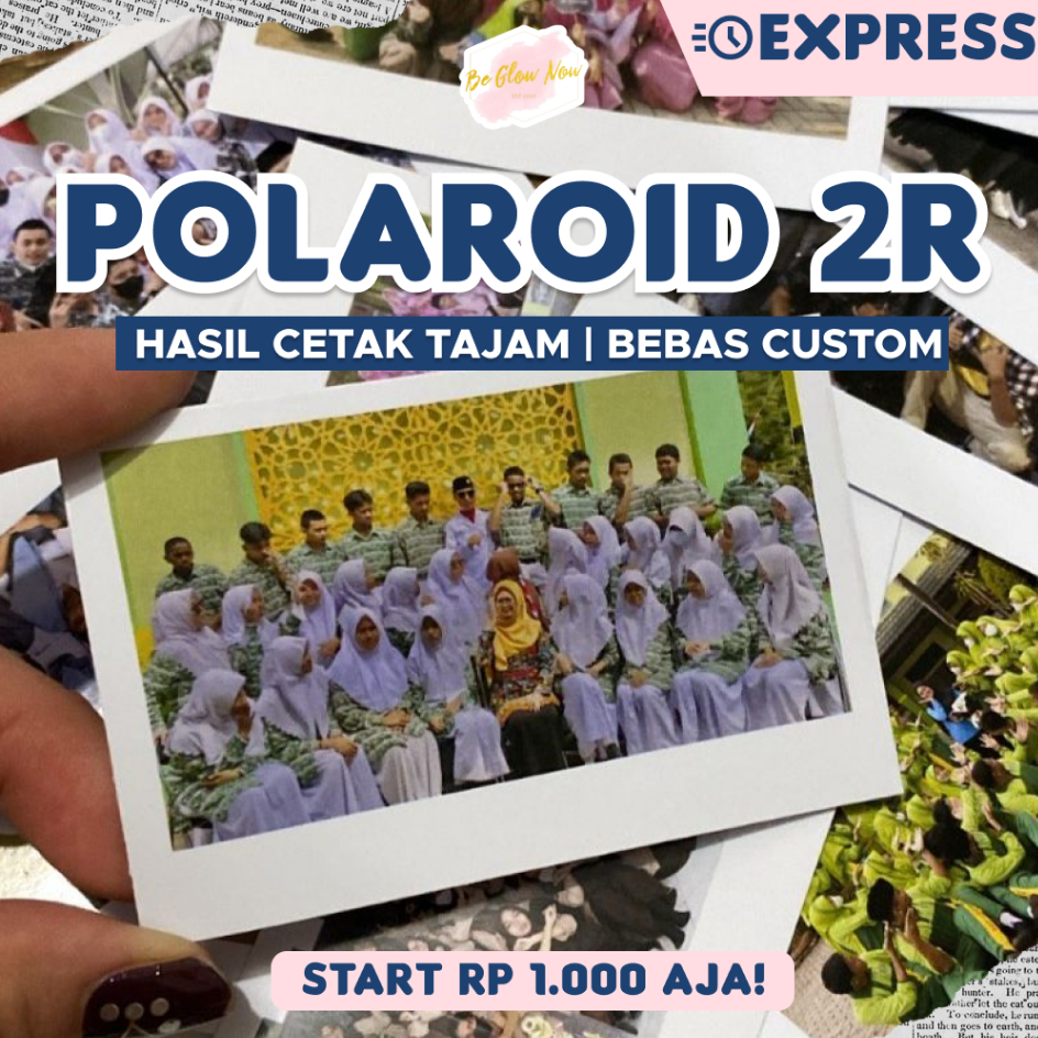 Jual Cetak Foto Polaroid 2R/ Frame Putih Polos/ Per 10 lembar/ Tebal ...