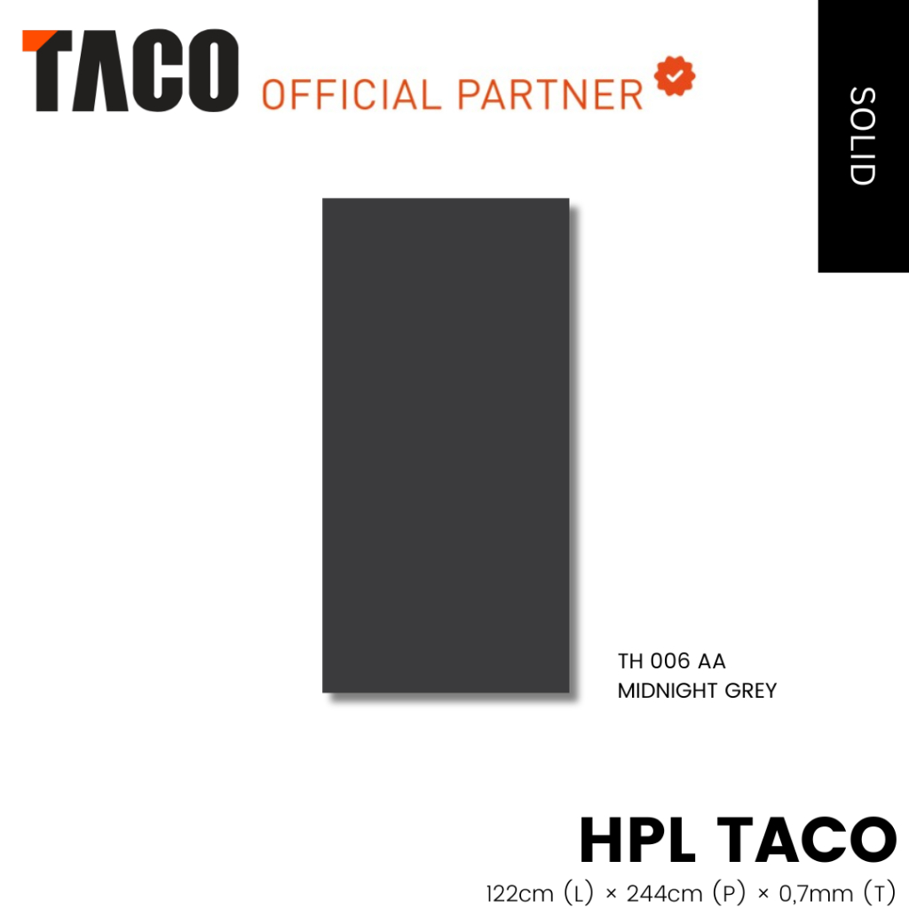 Jual HPL TACO SOLID TH 006 AA MIDNIGHT GREY | Shopee Indonesia
