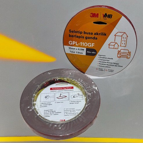 Jual 3M Double Tape VHB 4900 Perekat Otomotif Bangunan Original 12mm x ...
