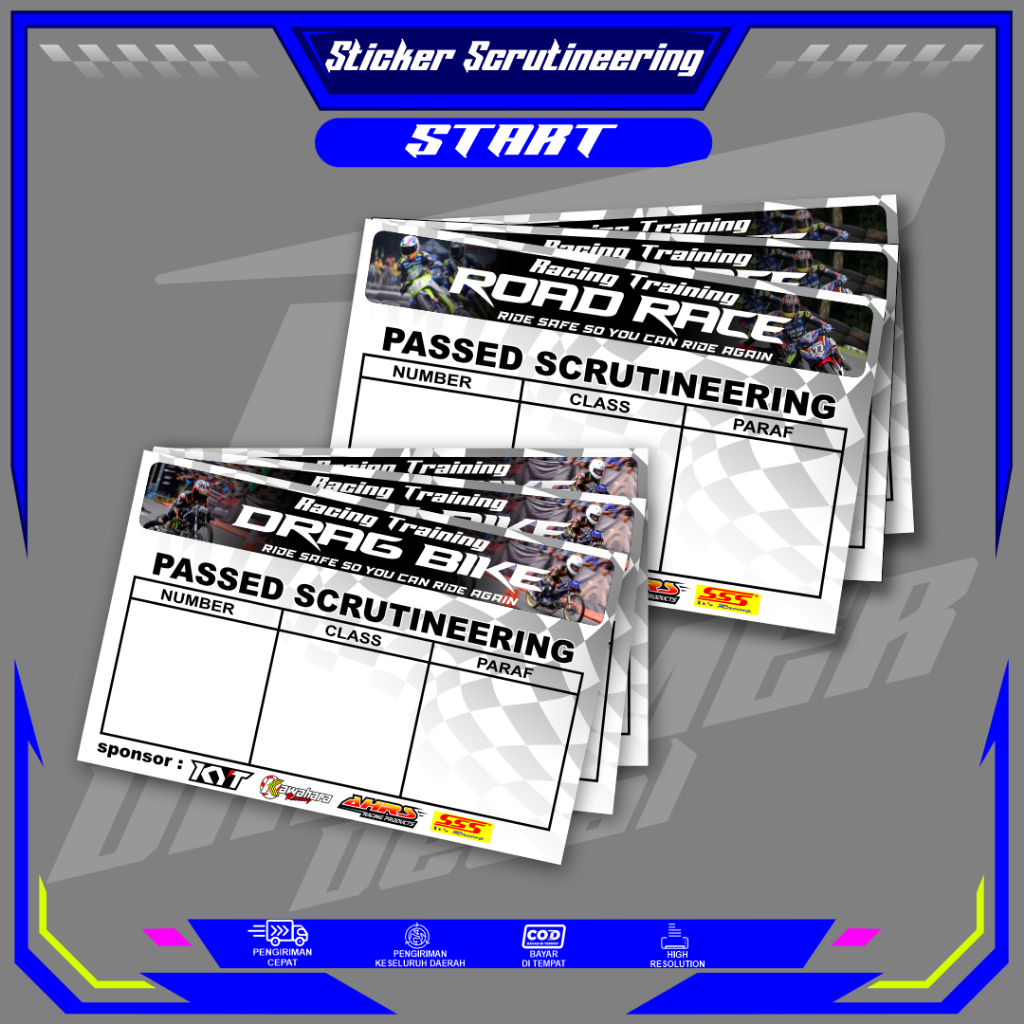 Jual BISA COD sticker stiker passed scrutineering Stiker roadrace ...