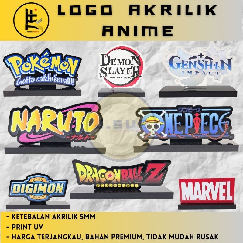 Jual Logo Anime Display High Quality Product Onepiece Naruto Dragonball ...