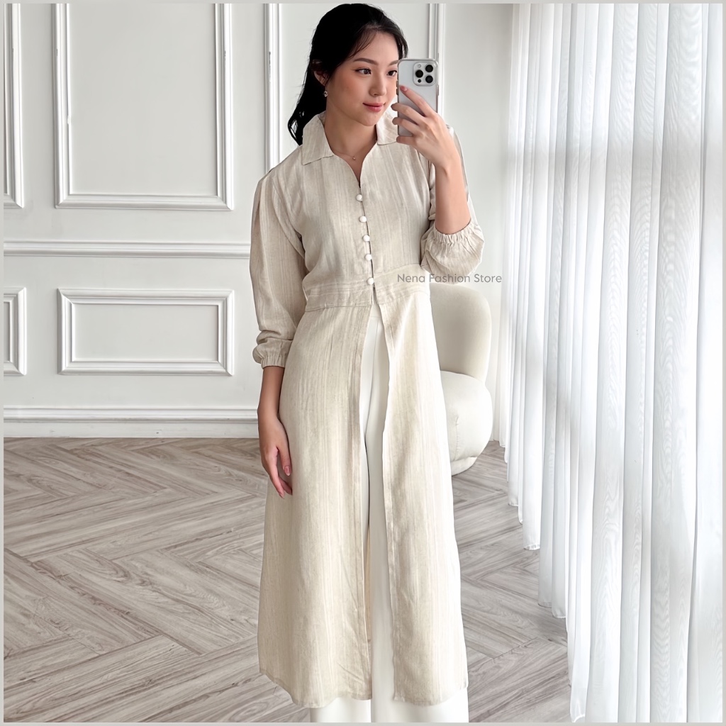 Jual NENA Shifa Outer Tunic - Tunik Wanita Lengan Panjang - Bulkud ...