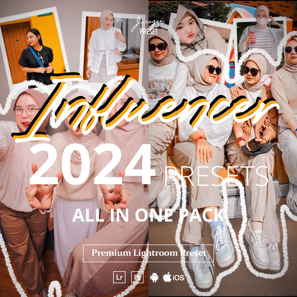 Jual INFLUENCER 2024 PRESETS - All in One Pack | Shopee Indonesia