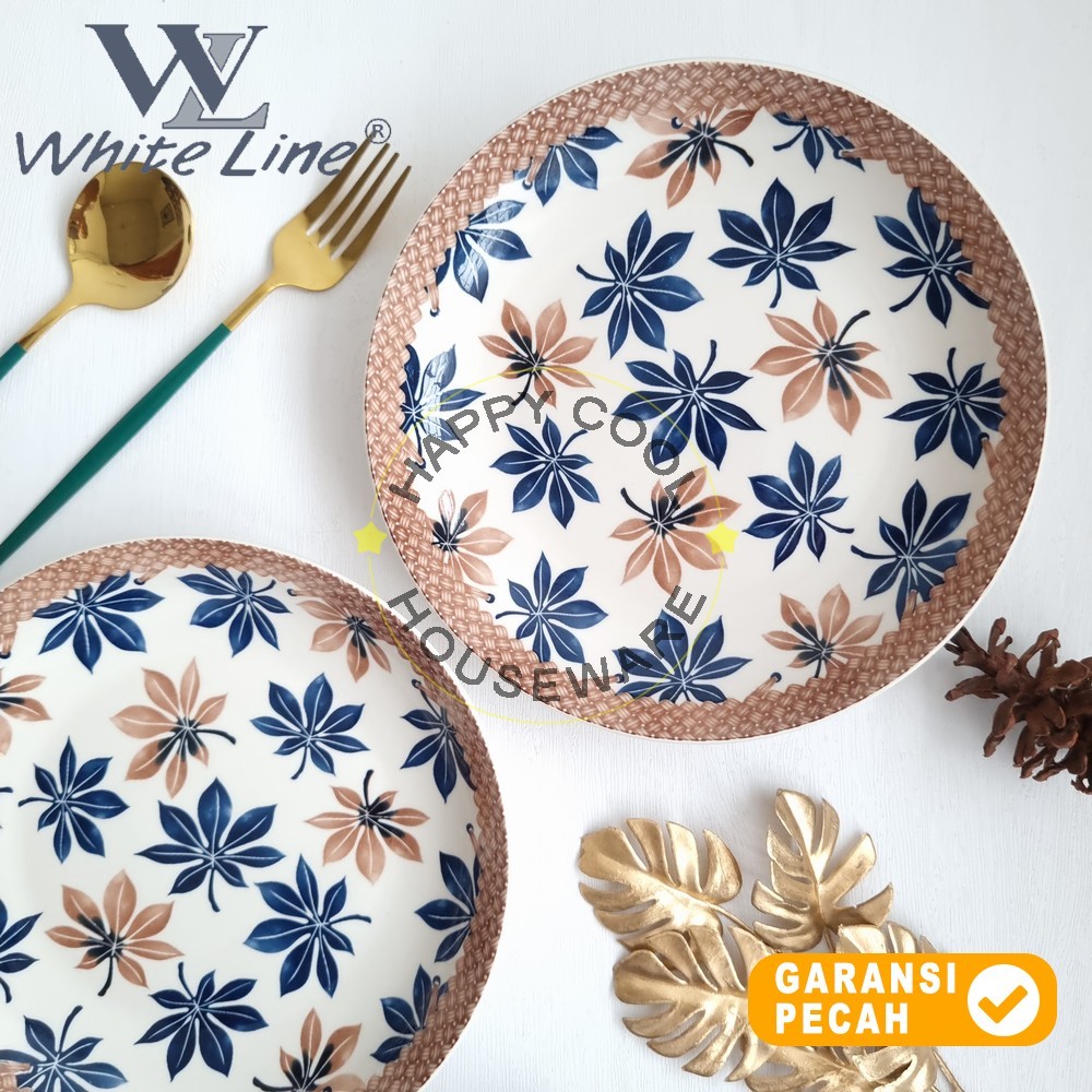 Jual WHITE LINE 1pcs Plate Fruit Shape 8in Hanako Piring Buah Piring ...
