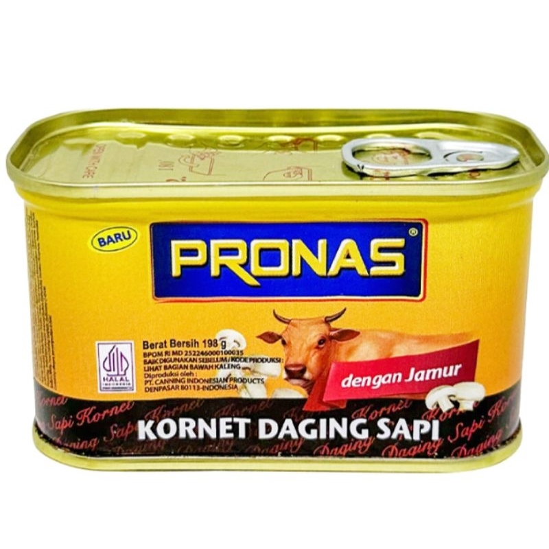 Jual PRONAS Kornet Daging Sapi dengan Jamur Kaleng 198 gram | Shopee ...