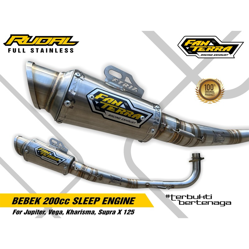 Jual Knalpot BEBEK 200 CC Sleep Engine . Type RUDAL Full Stainless ...