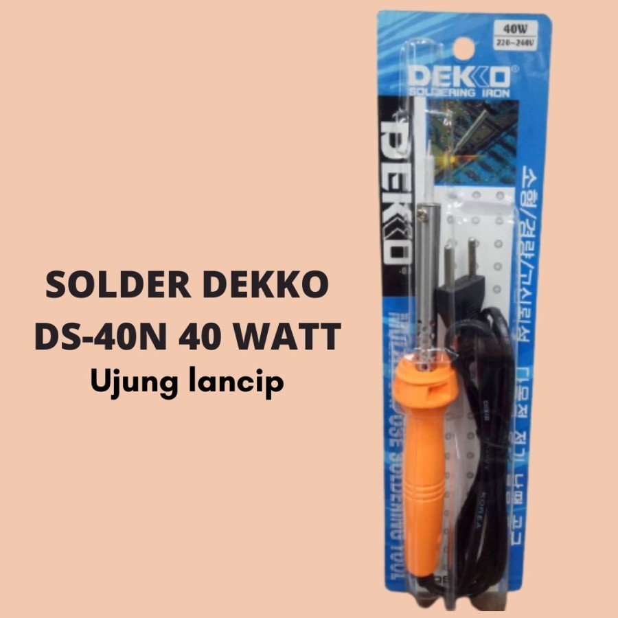 Jual Solder Dekko LURUS DS 40-N 40W ORIGINAL 1000% / SOLDER PANJANG ...