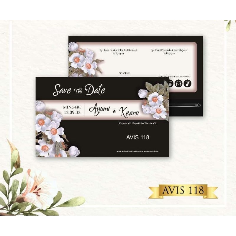Jual UNDANGAN PERNIKAHAN SERI AVIS 118, 119, 120 , UNDANGAN CUSTOM ...