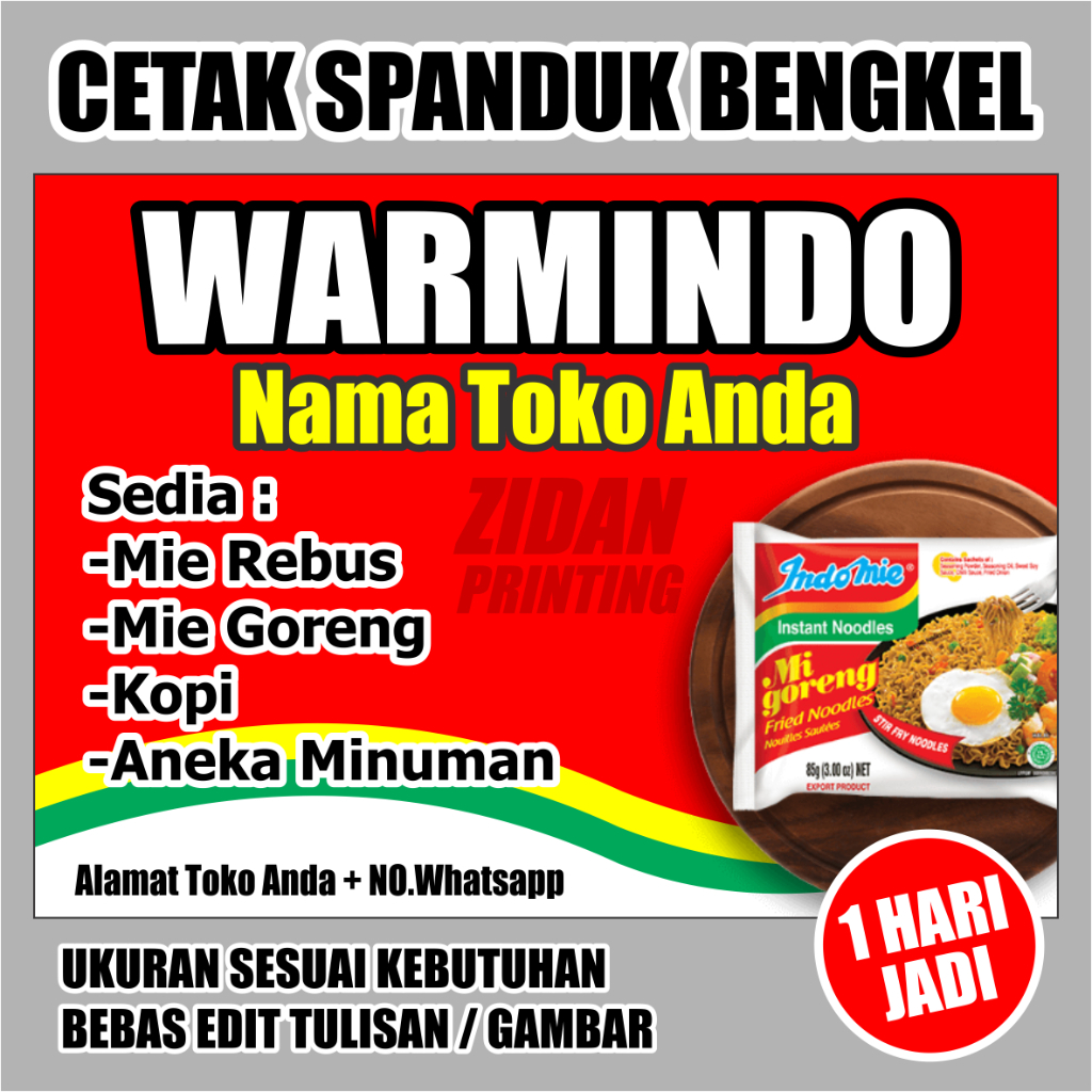 Jual cetak spanduk banner warmindo benner warmindo warkop | Shopee ...