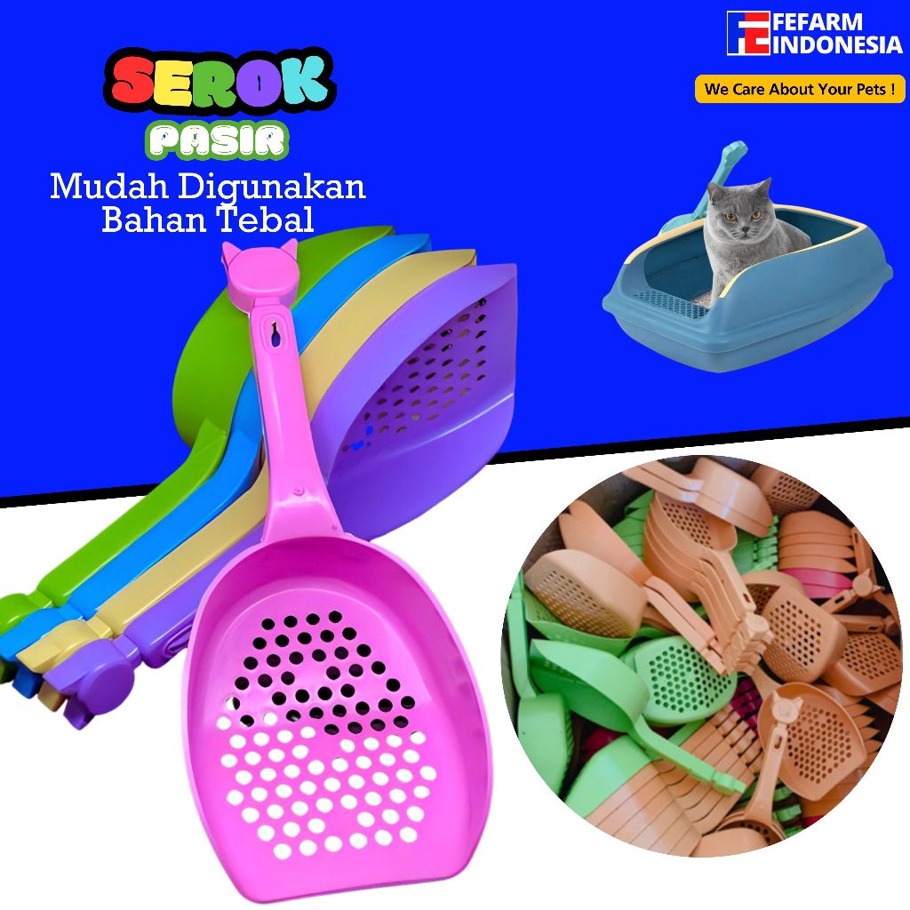 Jual Serok Pasir Kucing Serok Poop Pembersih Kotoran Kitten FEFARM ...