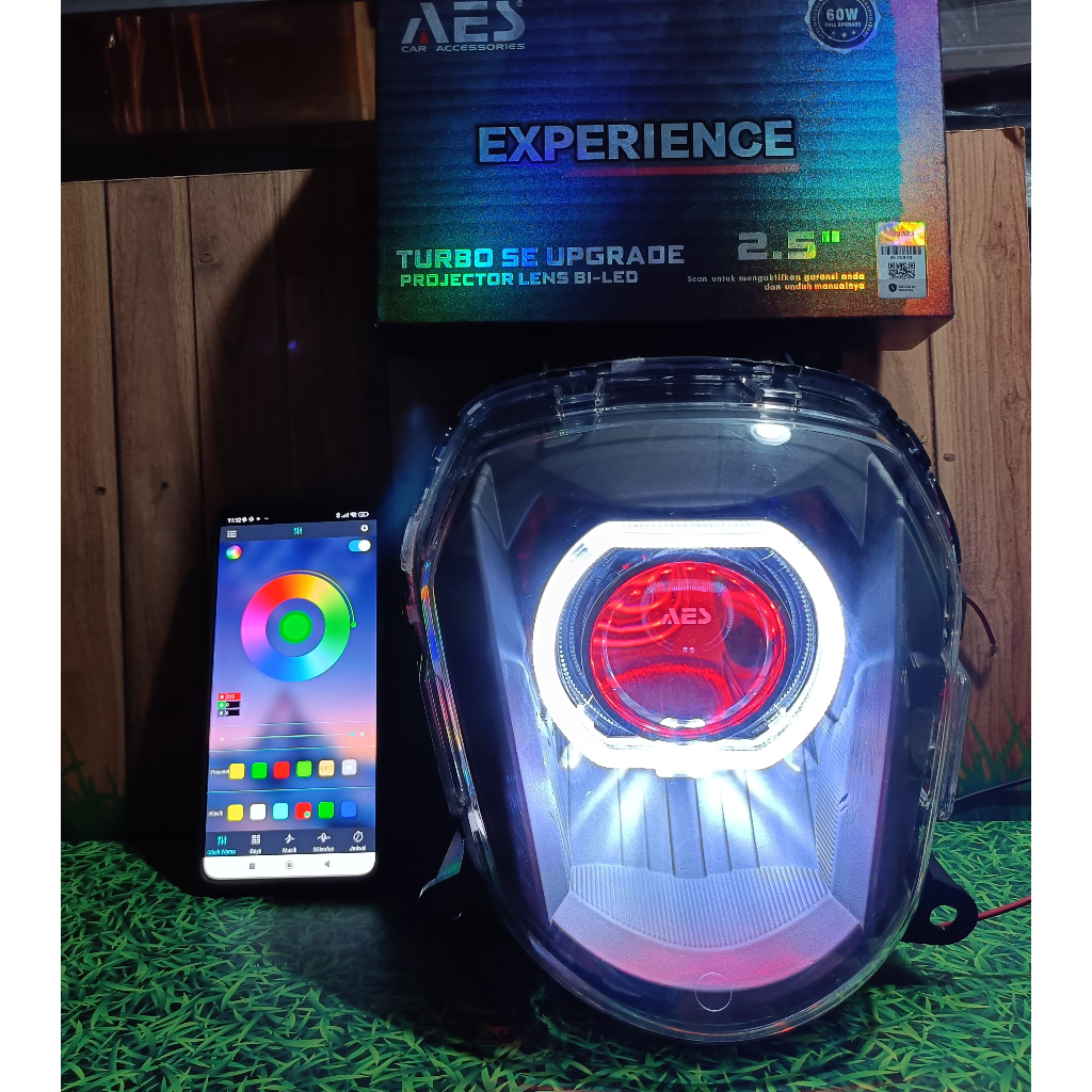 Jual LAMPU BILED GENIO SEPAKET REFLEKTOR PROJIE BILED AES TURBO ...