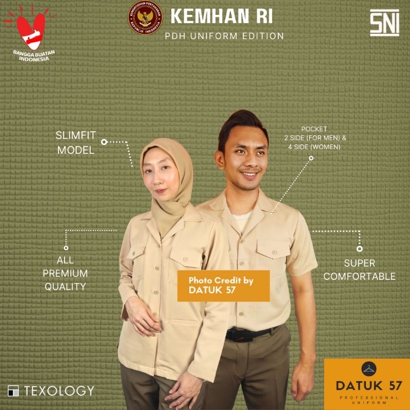 Jual Original Premium by Datuk 57 : Seragam Atasan Kemeja PDH Pakaian ...