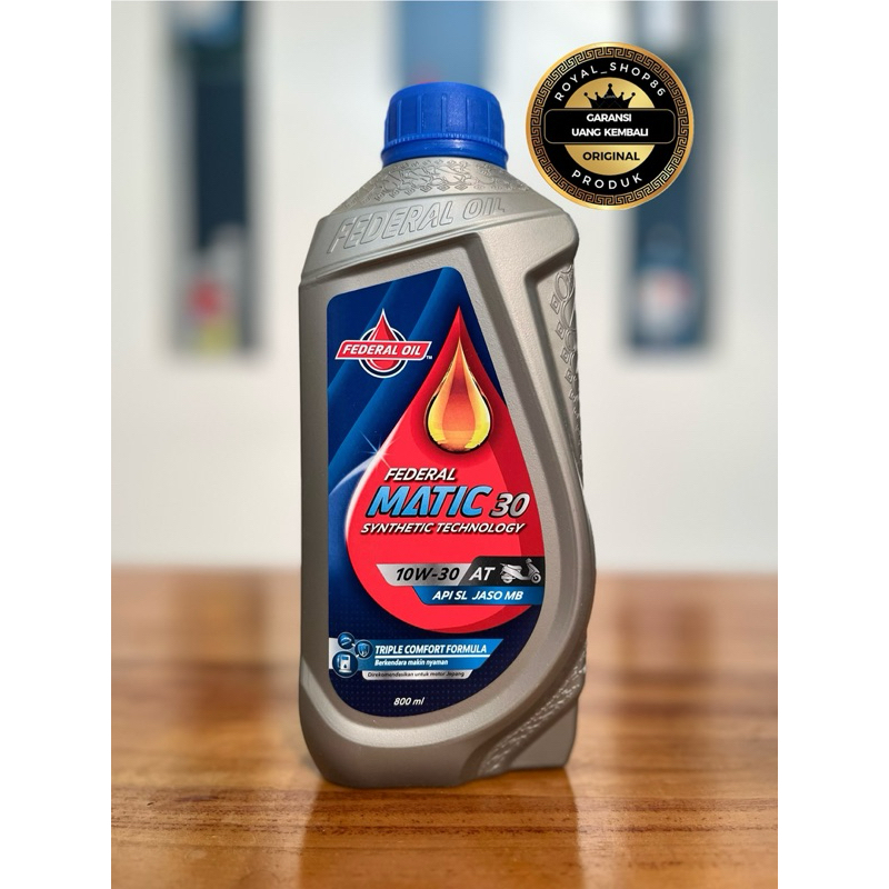 Jual OLI FEDERAL MATIC 30 SAE 10W-30 800 ML ORIGINAL (SILVER) | Shopee ...