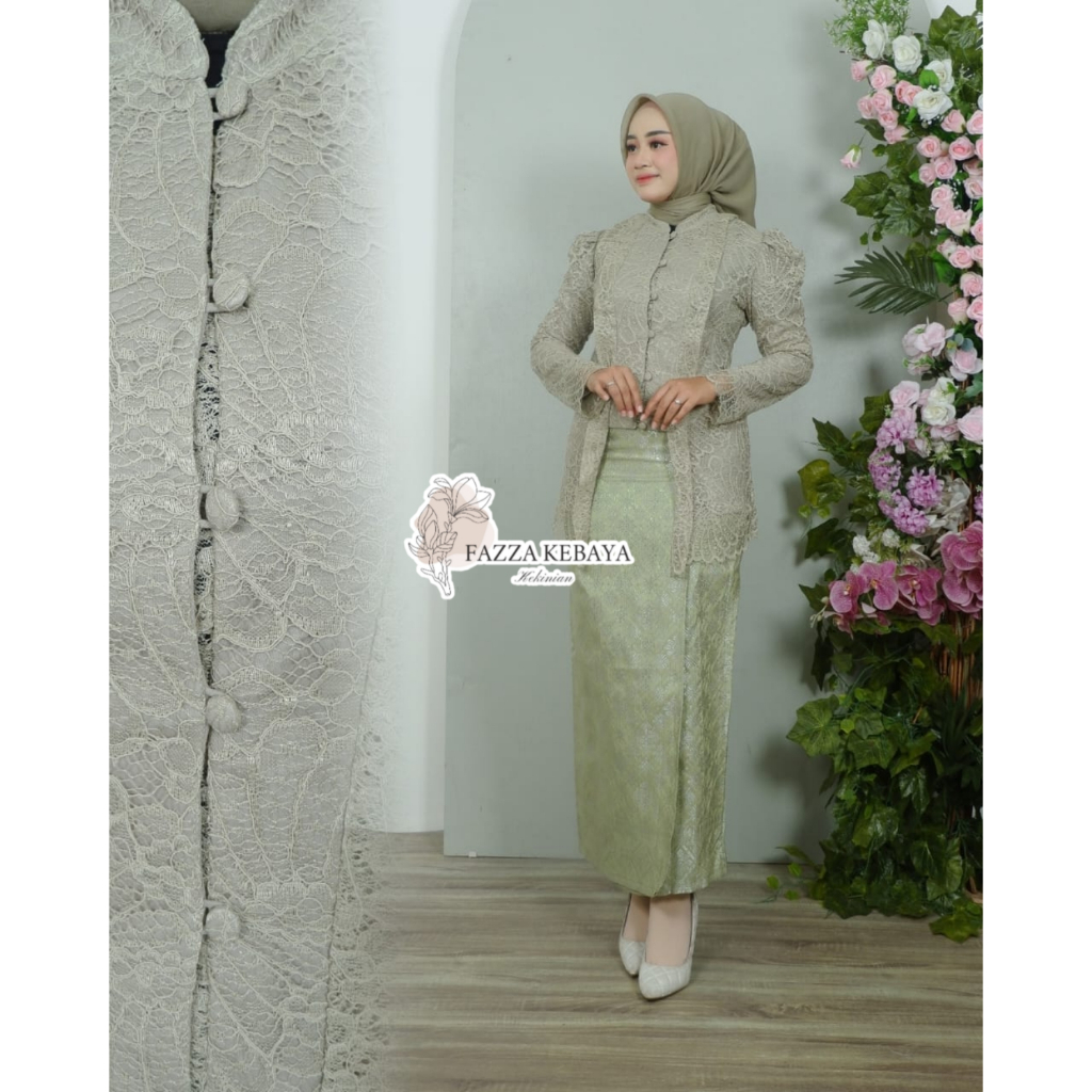 Jual FZ - SET KUTU BARU KANCING (ROK SONGKET)/ KEBAYA KUTU BARU/ BLOUSE KEBAYA/ KEBAYA KEKINIAN ...